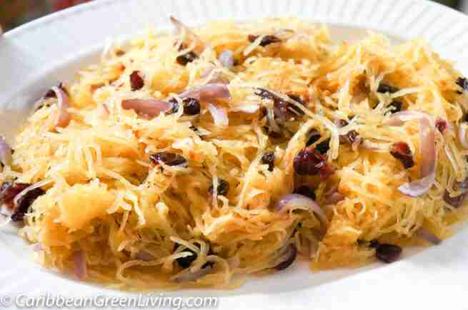 Easy Spaghetti Squash With Dried Cranberries
